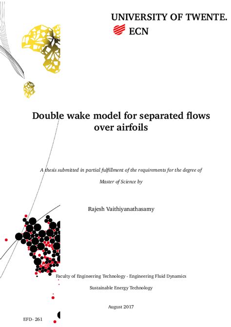 Pdf Enhanced Double Wake Model For Airfoil Flow Separation