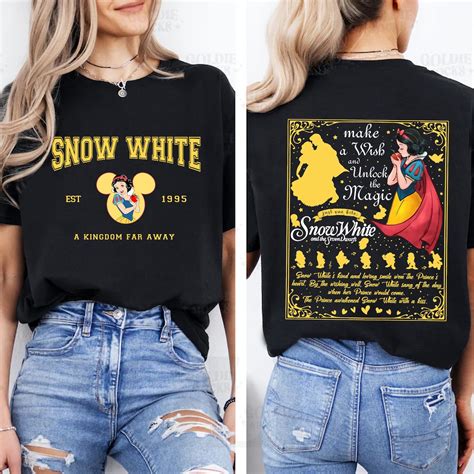 Vintage 2 Sided Snow White Shirt Disney Snow White And Seven Dwarfs