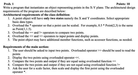 Solved Prob 1 Points 10 Write A Program That Instantiates