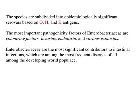 Enterobacteriaceae Online Presentation