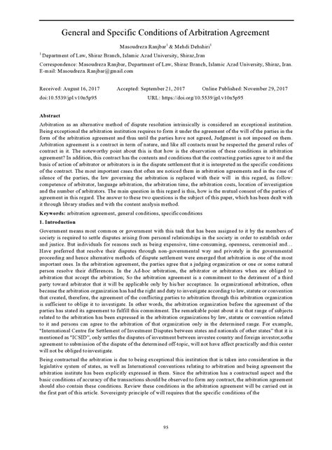 38 Best Arbitration Agreement Templates Examples Templatelab