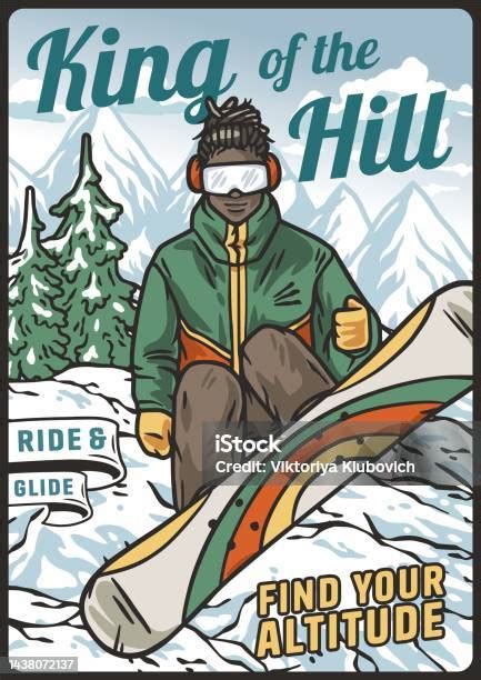 스노우 보더가 눈 덮인 산을 내려갑니다 겨울 익스트림 스포츠 스노보드에 관한 세로 포스터 겨울에 대한 스톡 벡터 아트 및 기타 이미지 Istock