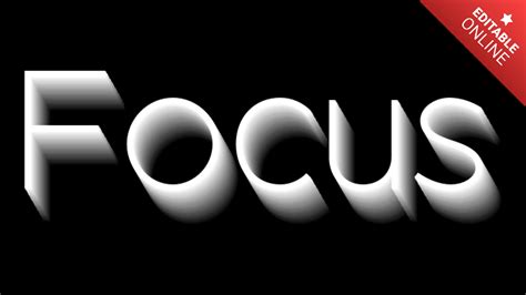 Focus Fading Text Effect Generator
