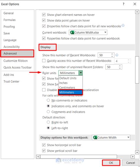 How To Change The Column Width To Mm In Excel A Guideline