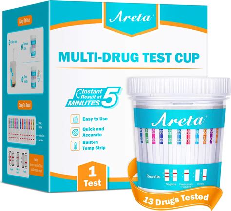 Areta 13 Panel Urine Test Cup Easy Detect 13 Drug Metabolites Home Testing Kit For