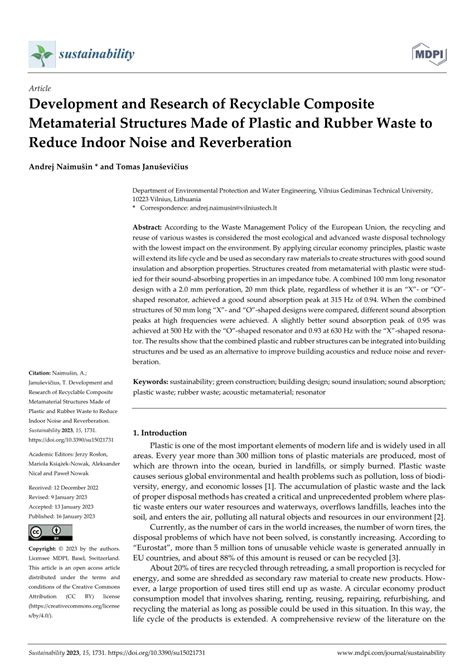 Pdf Development And Research Of Recyclable Composite Metamaterial