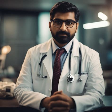 Premium Ai Image Indian Doctor Portrait