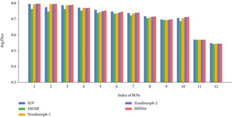 Histogram Of Dice Scores For Anatomical Structures Of Interest For Syn