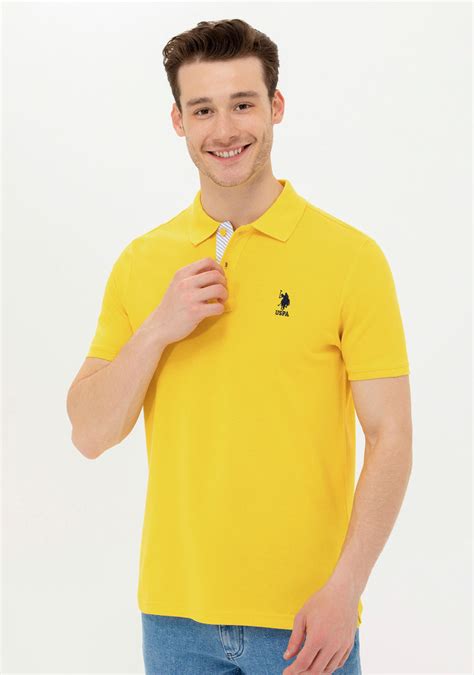 تسوقوا تي شيرت بولو بأكمام قصيرة وياقة سادة من يو اس بولو اسسن للرجال
