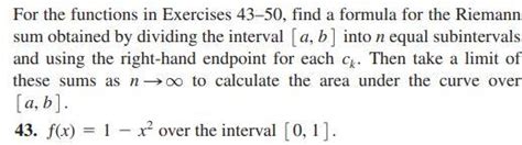 solved for the functions in exercises 43 50 find a formula