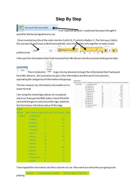 Step By Step Word Document Gcse Ict