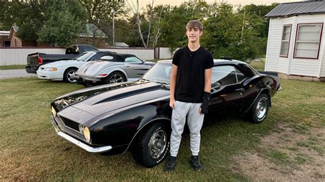 My Teenage Son Drives His First Classic Muscle Car 1967 Chevy Camaro