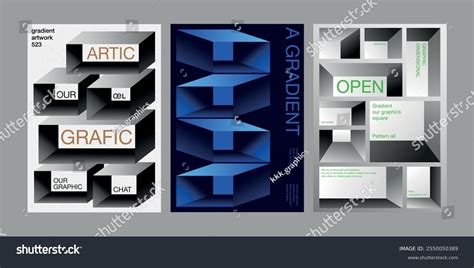 Three Dimensional Structure Poster Graphic Design Stock Vector Royalty Free 2550050389