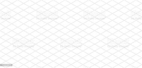 Isometric Grid Seamless Pattern Outline Isometric Template Background Hexagon And Triangles Line