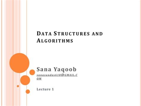 Lecture1introduction To Data Structures And Algorithmpptx