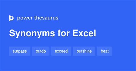 Excel Synonyms 2 123 Similar Words And Phrases