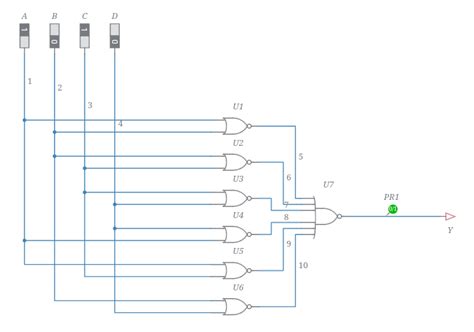 4 Input Majority Voting Logic Favoring Logic 0 Multisim Live