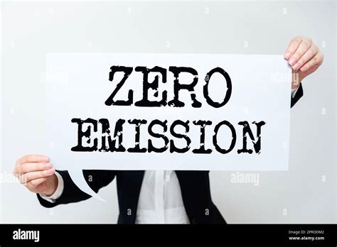 Hand Writing Sign Zero Emission Internet Concept Engine Motor Energy