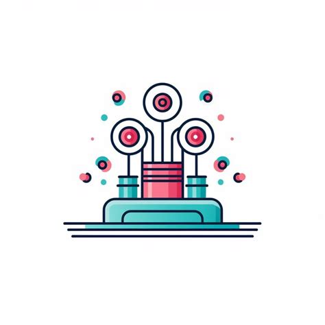 Reactor Icon Nuclear Power And Energy Generation Art Logo Illustration