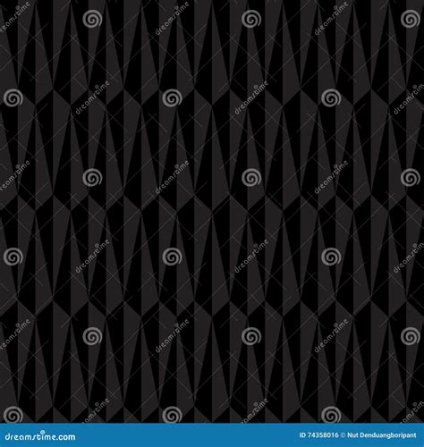 Black Abstract Geometric Seamless Pattern Stock Vector Illustration Of Black Repeat