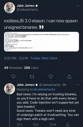 Jake James Releases RootlessJB 3 0 A Rootless SSH Based IOS 12 Jailbreak For Developers
