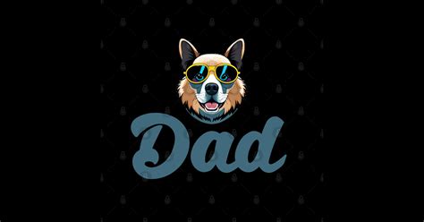 Dod Dad Dog Dads Sticker Teepublic