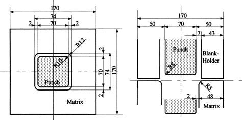 Forming Tools For The Deep Drawing Of A Square Cupdimensionsmm