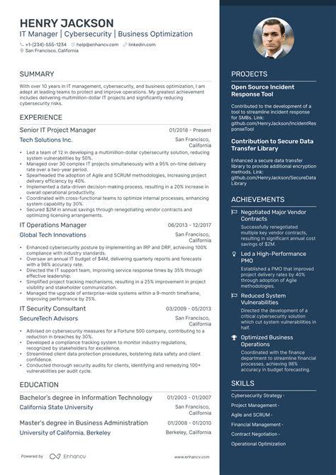 5 Technology Manager Resume Examples Guide For 2024