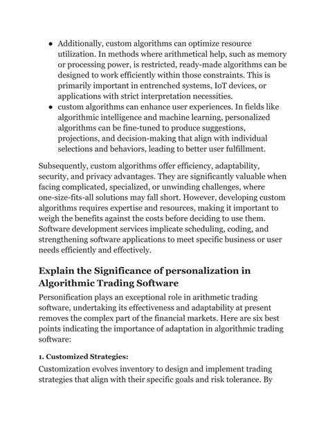 Ppt The Importance Of Customization In Algorithmic Trading Software
