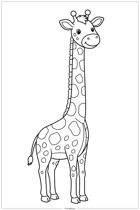 キリンの塗り絵17枚（無料pdf・png配布）