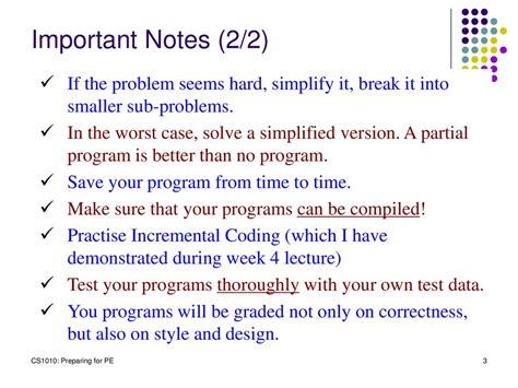 Cs1010 Programming Methodology Preparing For Practical Exam Pe Ppt
