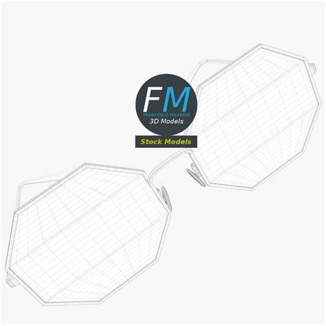Glasses Octagon 3d Model Cgtrader