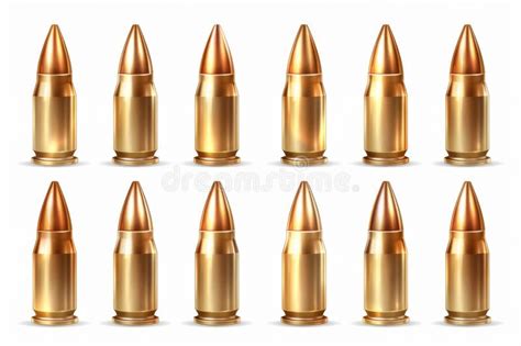 Bullet Icon Metal Shell Symbol Military Cartridge Metal Gun Sleeve Weapon Sign Bullets