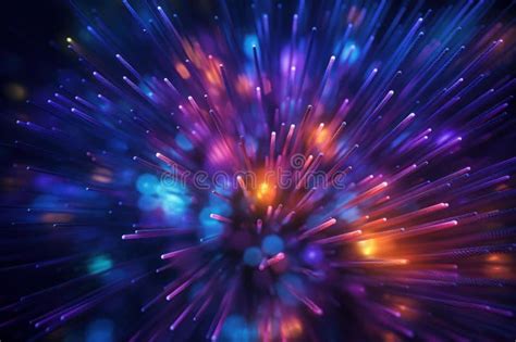 Innovative Optical Fiber Mockup Generate Ai Stock Illustration Illustration Of Macro Light