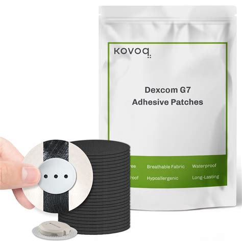 Kovoq Dexcom G7 Adhesive Patches 25 Waterproof Patches 1 Hardshell Cover Latex Free