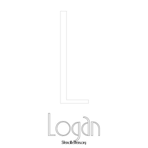 Logan Free Printable Name Stencils With 6 Unique Typography Styles And Lettering Bridges
