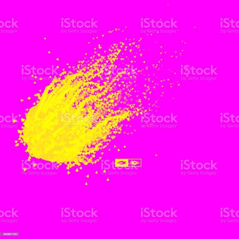 flying meteor cosmic object array with dynamic emitted particles