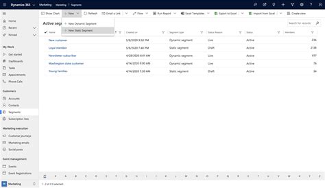 정적 세그먼트 디자인 dynamics 365 customer insights microsoft learn
