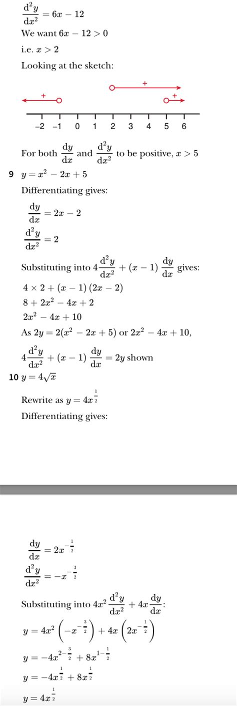 9709 p1 differentiation exercise 4 and mixed exercise worked solutions