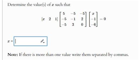 Solved Determine The Value S Of X Such Chegg Com