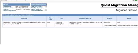 qmm object conflict migration manager for active directory forum migration manager for