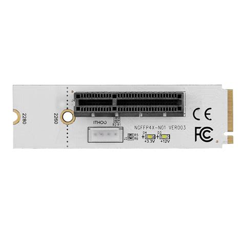 Ngff M2 To Pci E 4x Riser Card M2 Key M To Pcie X4 Adapter With Led