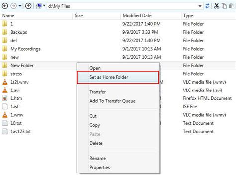 Change Source And Destination Folder Before Transfer