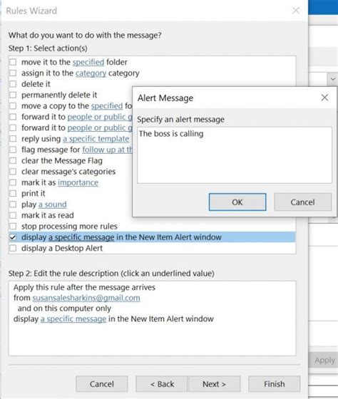 How To Display An Alert When Outlook Email From A Specific Address Arrives TechRepublic