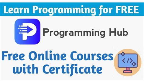 Programming Hub Free Online Courses With Certificate Learn Any