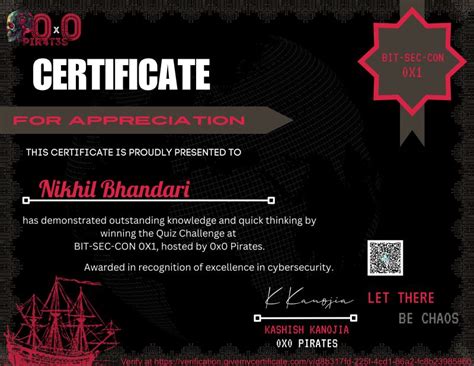Nikhil Bhandari 💻 On Linkedin Cybersecurity Bitsec 0x0pirates Cybercommunity Bitseccon