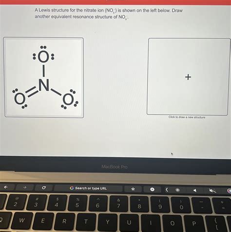 A Lewis Structure For The Nitrate Ion Leftmathrmno3 Right Is Shown On The Left Below Draw