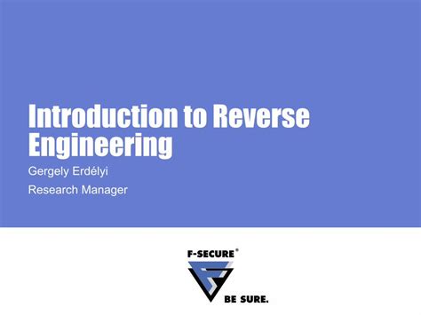 Pdf Introduction To Reverse Engineering · Introduction To Reverse