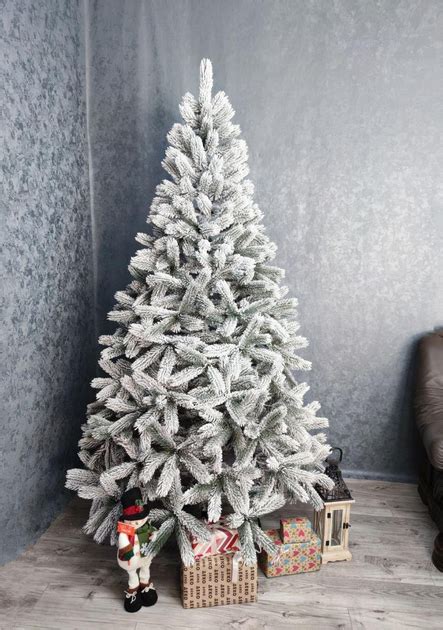 Ялинка штучна Sgb лита Президентська зелена засніжена 1 8 м з напиленням фото отзывы