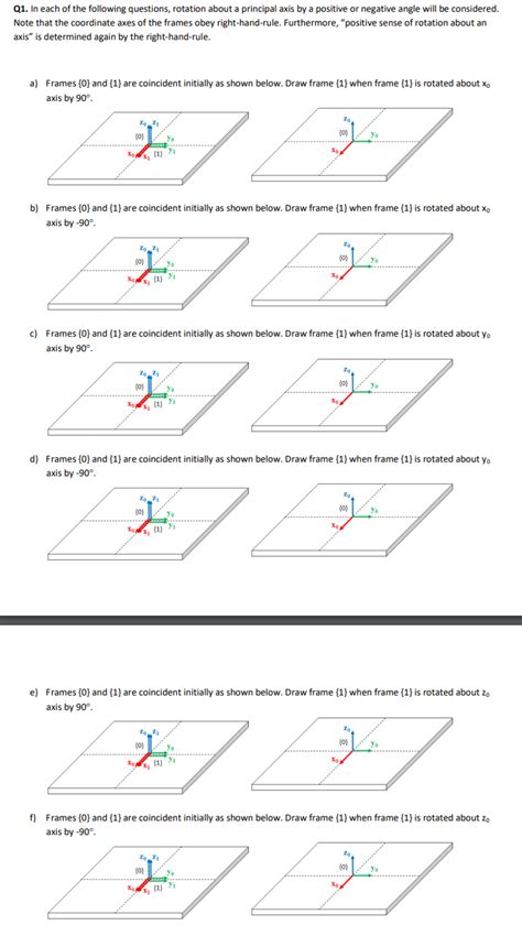 Solved Q1 In Each Of The Following Questions Rotation